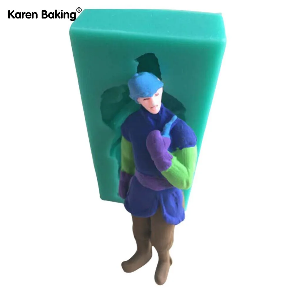 New Arrival Carton Man Figure Silicone Mold Cake Decoration Fondant ...