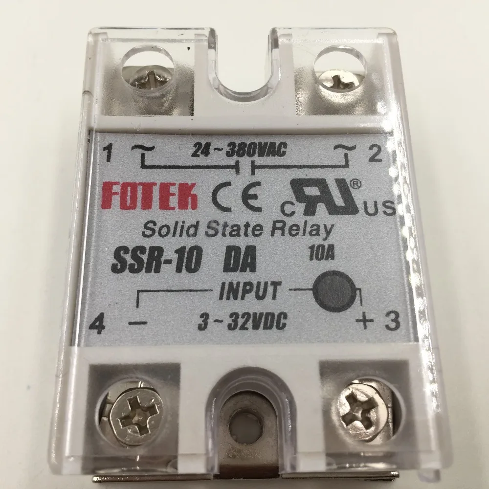 1 Pcs Solid State Relay Ssr 10da 10a Actually Dc 3 32v To Ac 24 380v