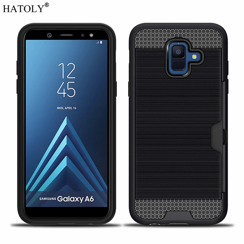 For Fundas Samsung Galaxy A6 Plus 2018 Cover Armor Rugged Rubber Phone ...