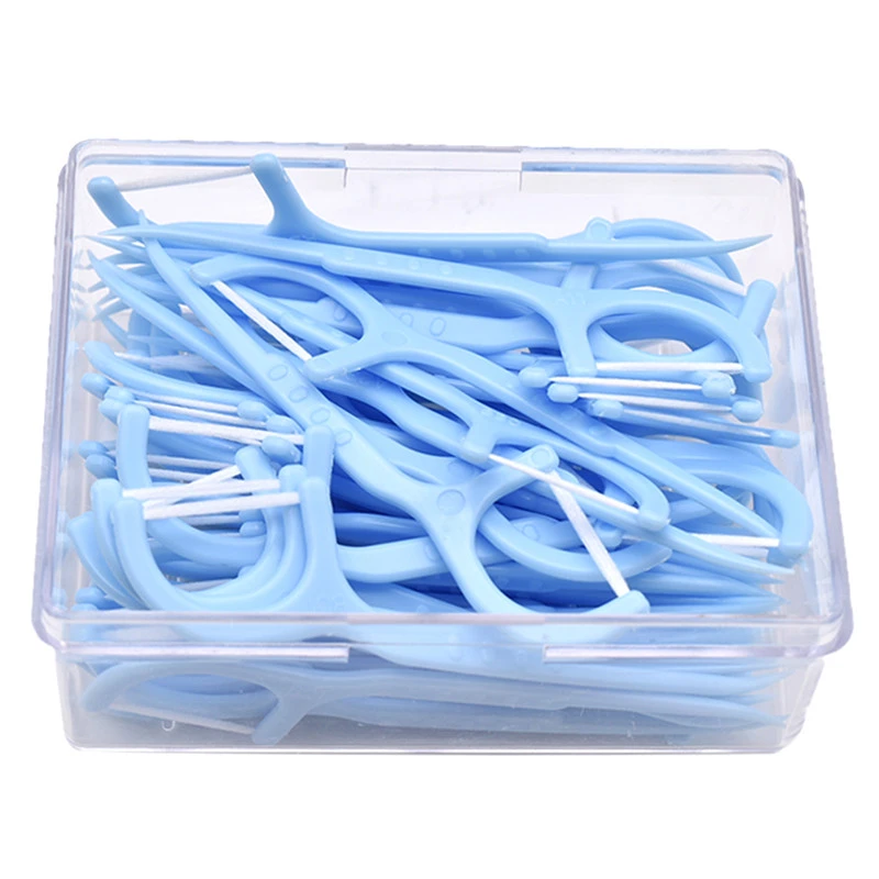 100pcs/2 boxes Dental Floss Interdental Brush Teeth Stick Toothpicks ...