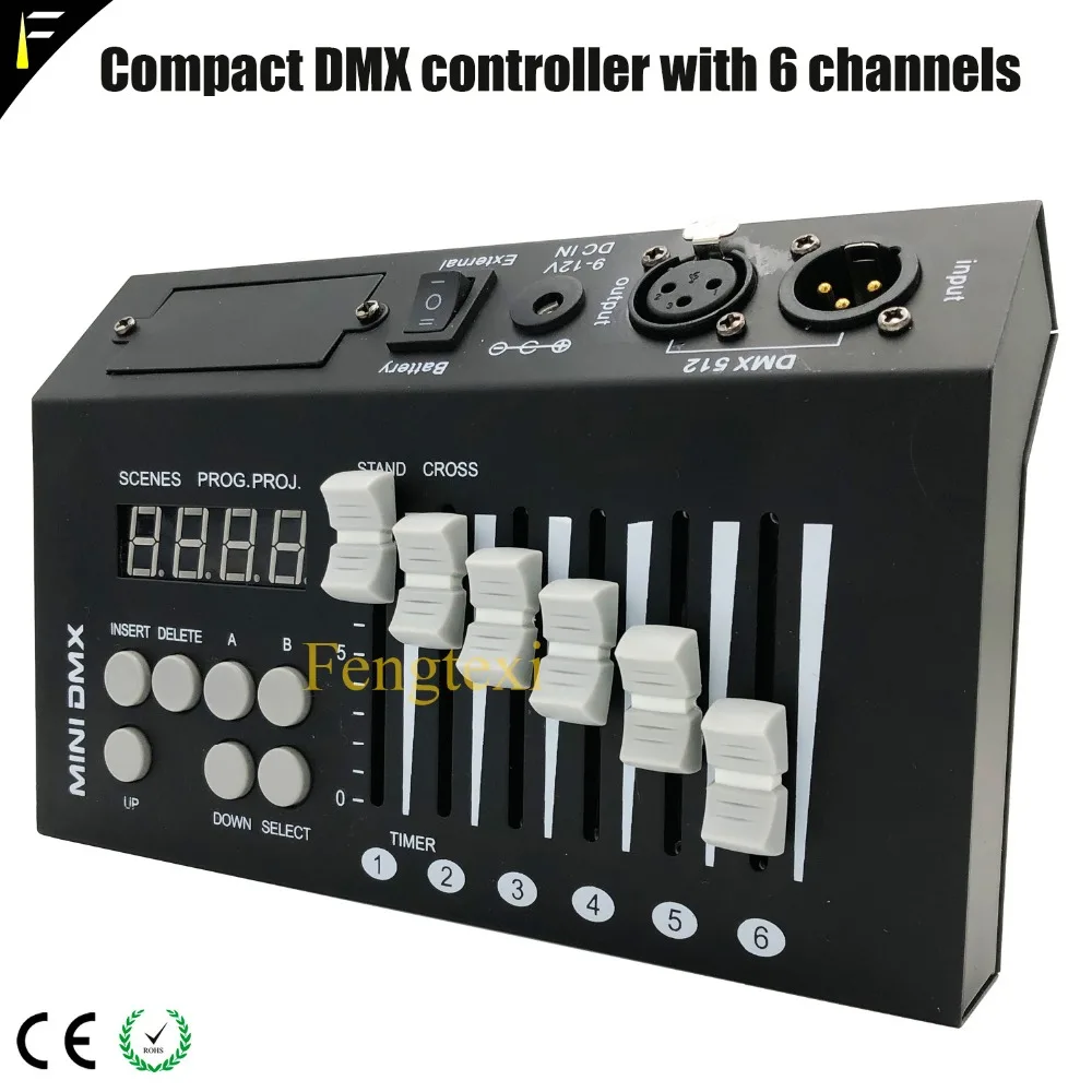 Consola Mini DMX 512 para Dj, consola con controlador de 54 canales, 6 vías de carretera, Simple ...