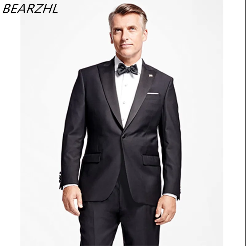 designer prom suits men black groom tuxedo for wedding suit classic ...