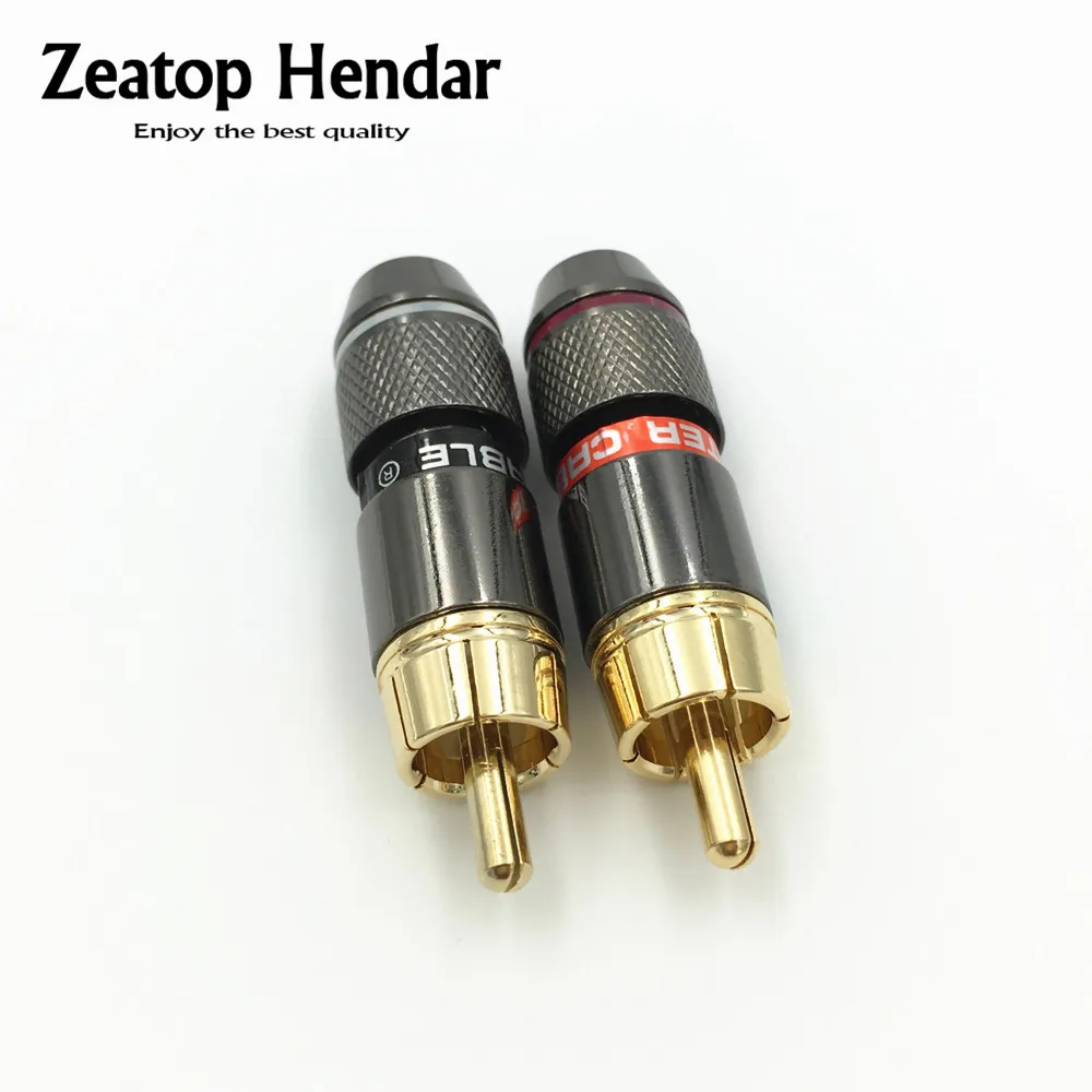 2Pcs-Copper-RCA-Male-Plug-Adapter-Audio-Phono-Solder-Connector-for ...