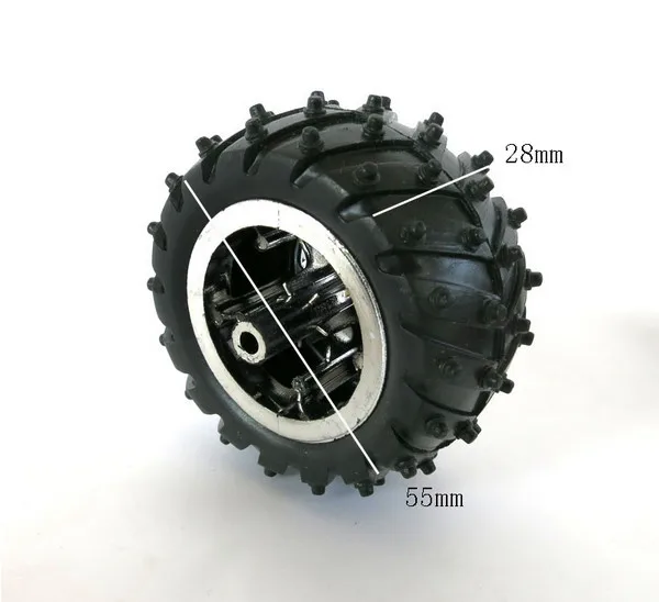 55 Mm Off Road Roda Model Mainan Karet DIY Roda Ban Roda Aksesoris ...