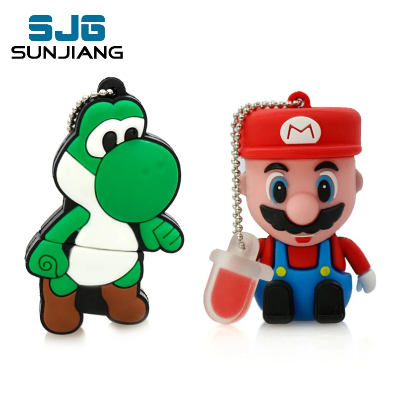 Game Mario cartoon pen drive USB Flash Drive 8GB Mario Dinosaur shaped ...