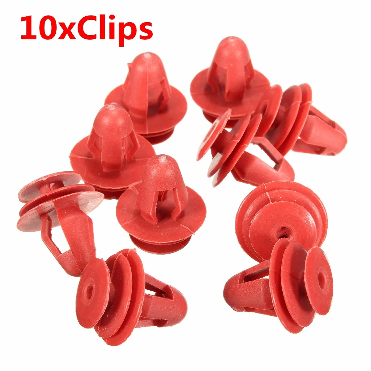 10x Red Front & Rear Door Trim Panel Board Retainer Clip For GM /Camry ...