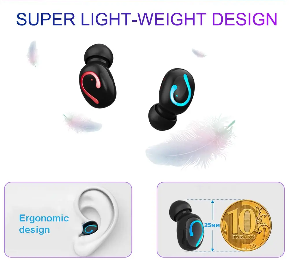 HBQ Q67 Q32 Bluetooth 5,0, мини беспроводные наушники, TWS, спортивные ...