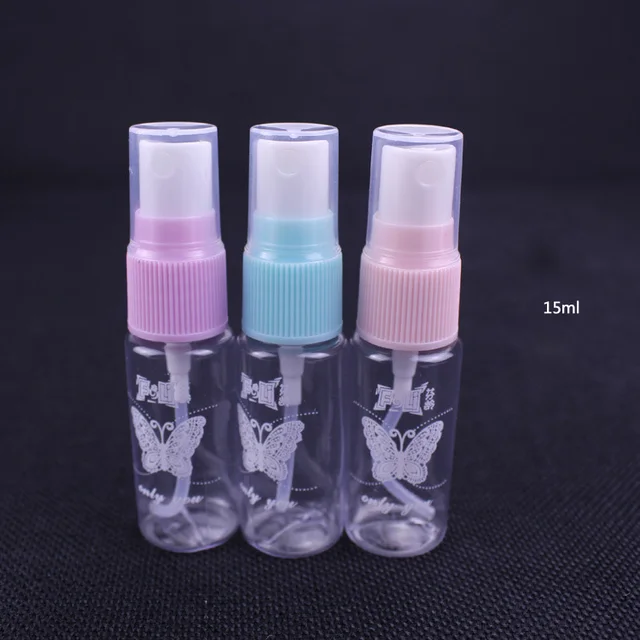 3pcs/set Mini Plastic Spray Bottle Transparent Small Empty For Make Up ...