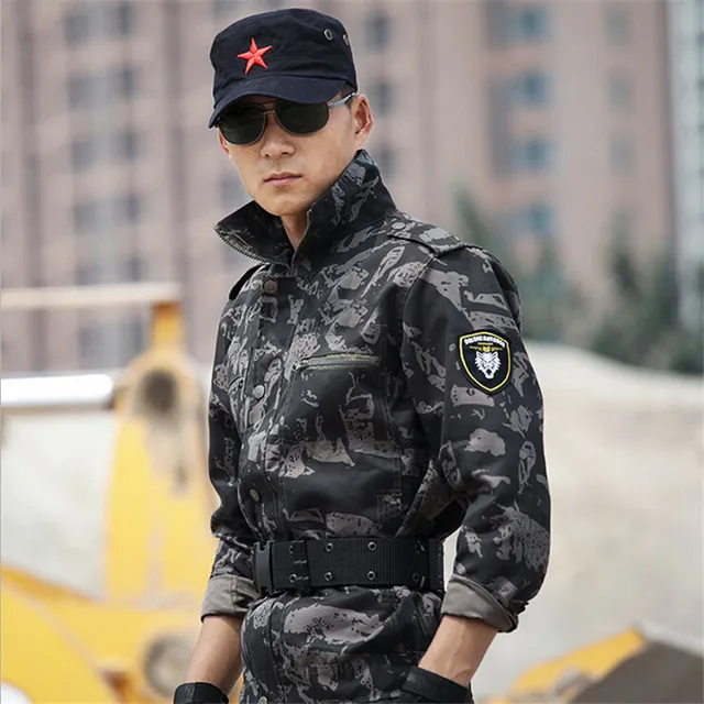 Noir Camouflage militaire armée tactique uniforme imperméable hommes ...