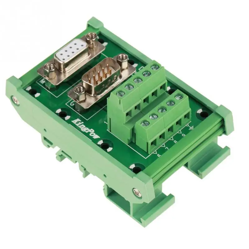 48V 1A DB9-MG6 DIN Rail Mount Interface Module Male / Female Connector ...
