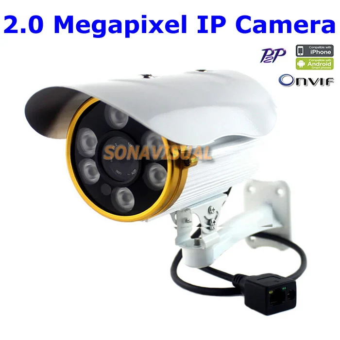 1080P(1920x1080) Full HD 2MP IP Camera Sony IMX222 ONVIF/P2P Waterproof ...