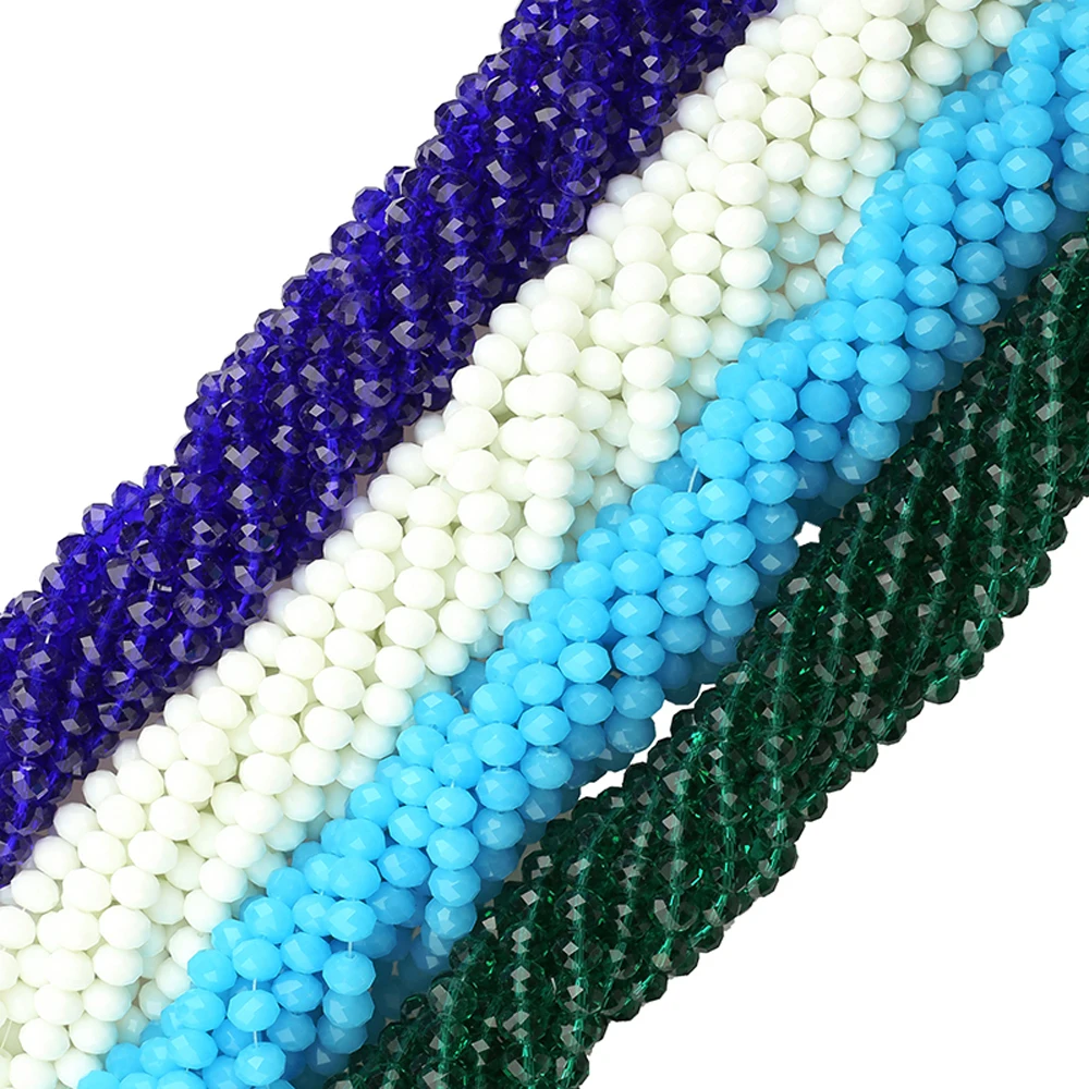 8mm Austria Crystal Glass Beaded Approx 70pcs String Natural Faceted
