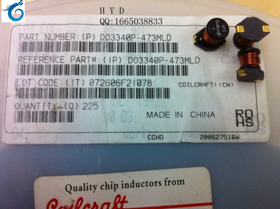 COILCRAFT line art factory inductors DO3340P 473MLD SMD 47UH screen 473 ...
