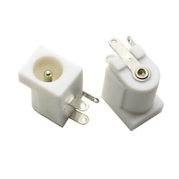 100pcs Hot Sales DC 005 White DC Power Jack Socket Connector 5.5*2.1mm ...