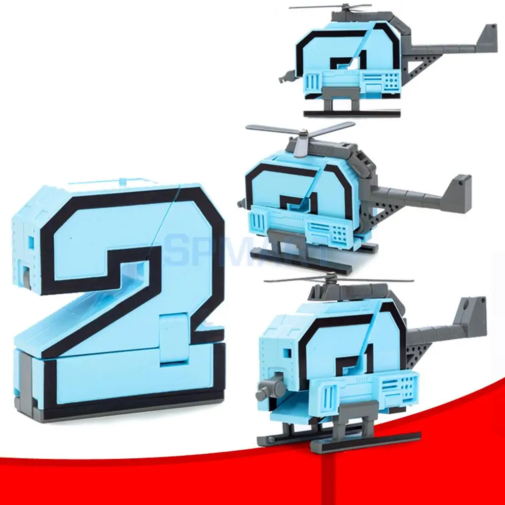 Numbers Armour Team Transforming Robot Toy Educational Toys Assembly ...