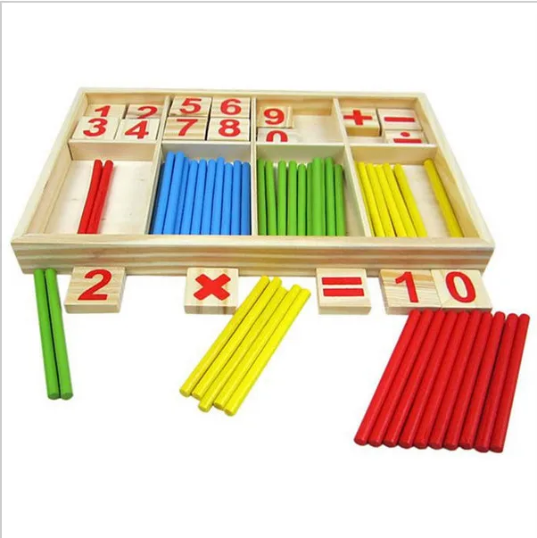 Children Wooden Mathematics Puzzle Toy Kid Educational Number Math ...
