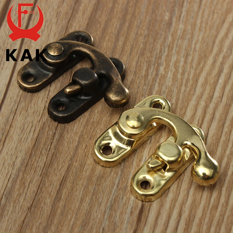 KAK Antique Metal Lock Mini Decorative Hasps Hook for Gift Wooden ...