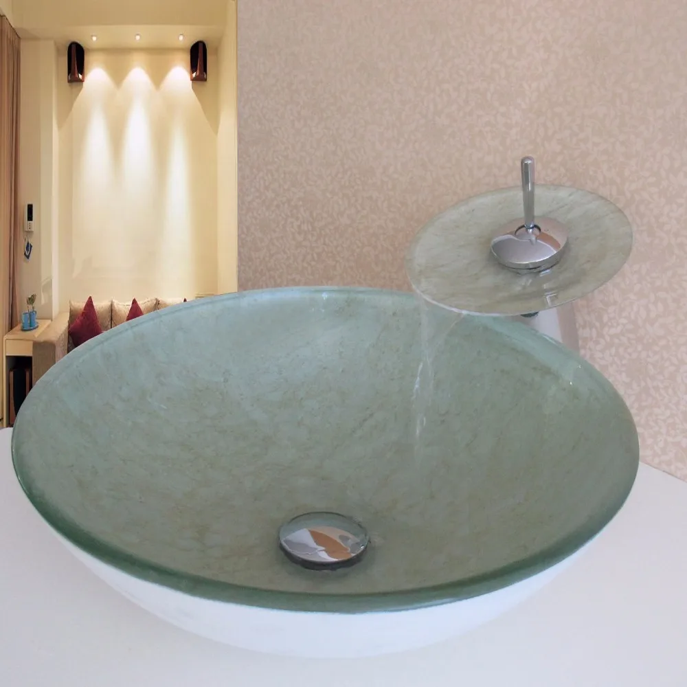 Simple/Modern/Pastoral White Bottom and Beige Marble Round Tempered ...