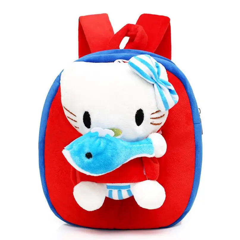 New children plush backpack cartoon bags kids baby school bags cute ...