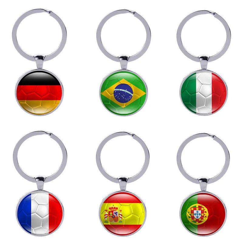 Canuomen Football Keychains Flag Keyrings Soccer Club Fans Souvenir Car ...