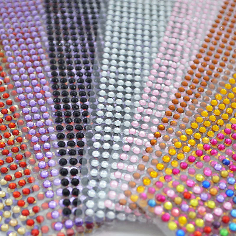 3mm 4mm 5mm 6mm Self Adhesive Crystal Rhinestone Stickers Mobile Phone ...