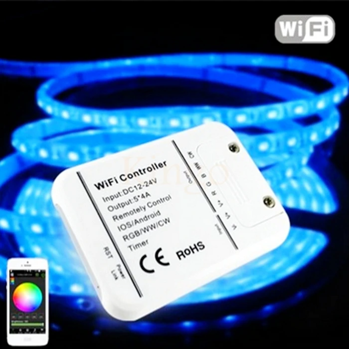 LED RGB/RGBW Wifi Controller IOS/Android RGBW/WW/CW DC12 24V Phone App ...