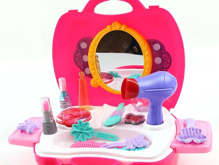 Plastic Pretend Play Children Simulation Dressing Table Playset Toys ...