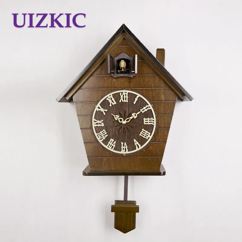 Real wood house shape engraving creative light controlled music time ...