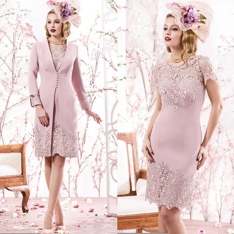 Pink Lace With Jacket 2016 Mother Of The Bride dress pant suits Plus ...