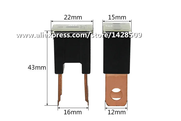 5 Pcs 60a 80a 100a Fuse Box Automotive Rectangle Fuse For Excavator ...