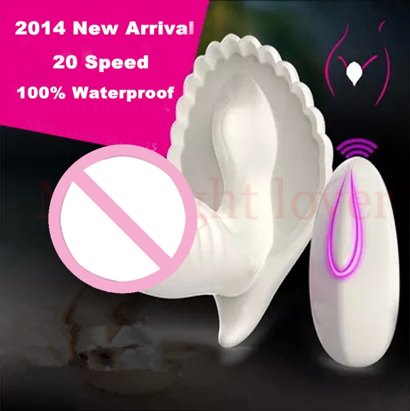 Shell Shape Wireless Remote Control 20 Speeds Dual Vibration Strapless