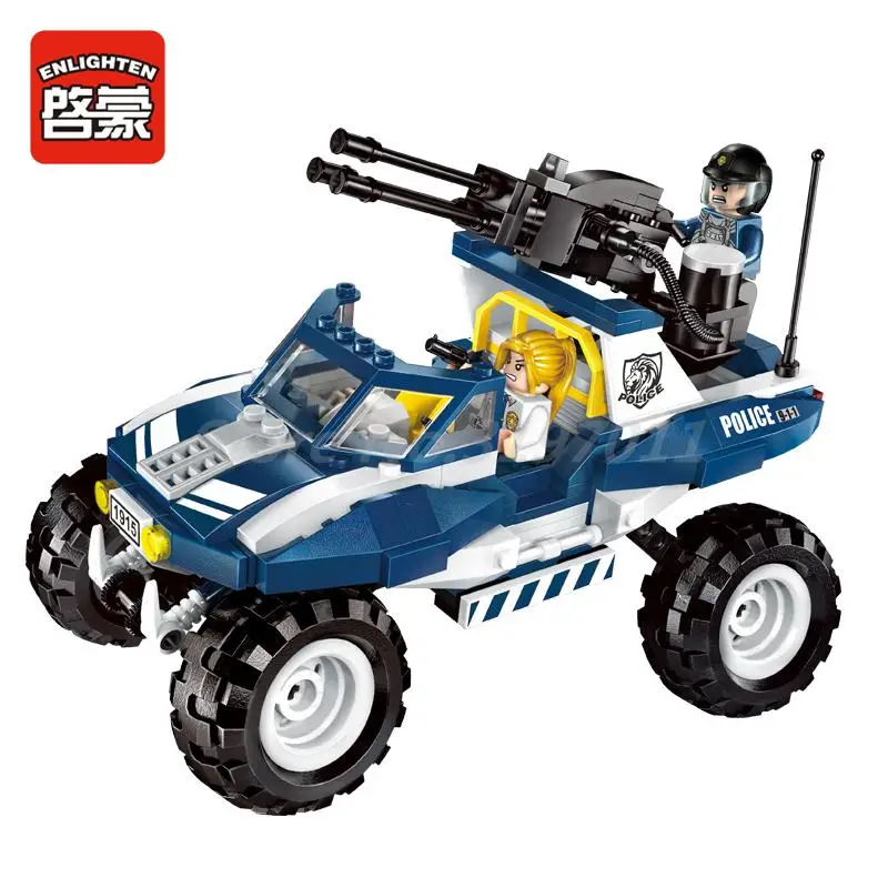 Enlighten 1915 Building Blocks City Police Series Police SWAT Cruiser ...