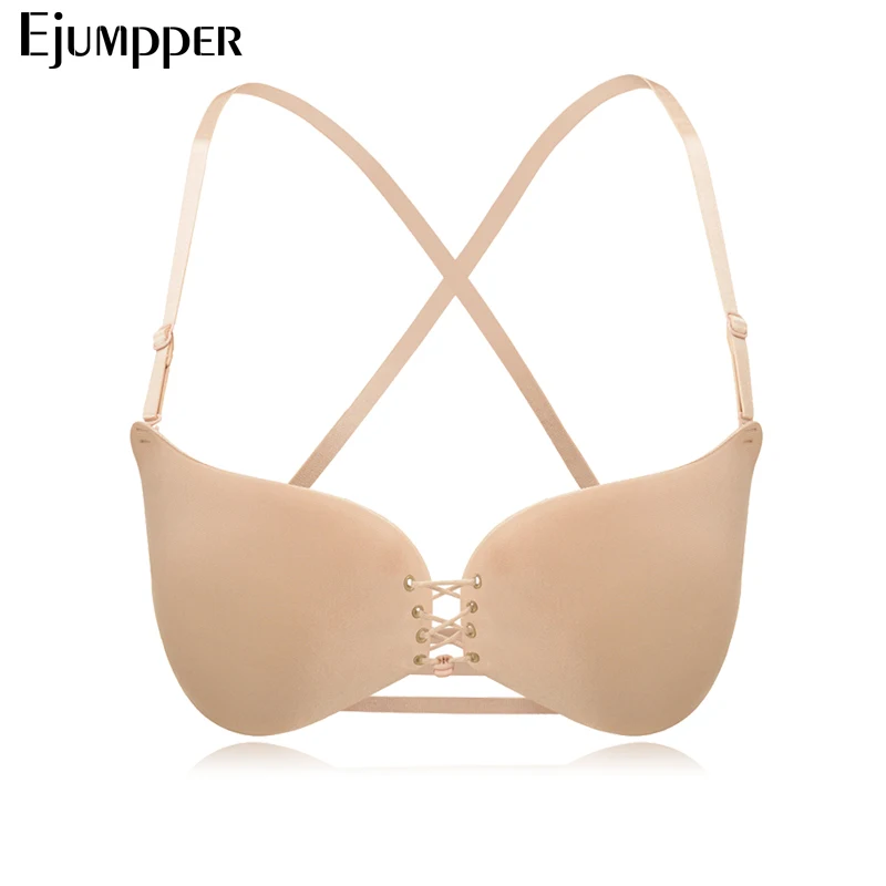 EJUMPPER Women Adjustable Bra One piece Hand Shape Cups Seamless X line ...