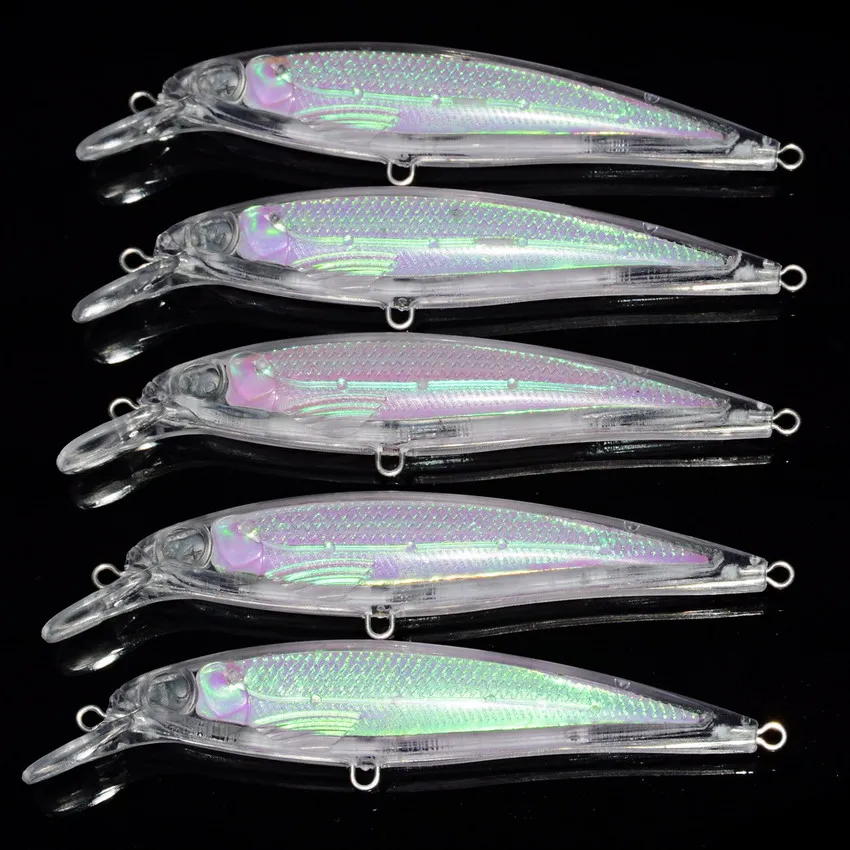 20pcs Blank Unpainted Plastic Bait Unpainted Vib Minnow Pencil Lure ...