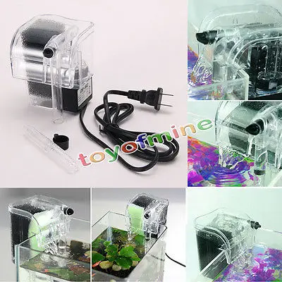 Fish Turtle Tank Aquarium External Oxygen Pump Waterfall Filter Mini ...