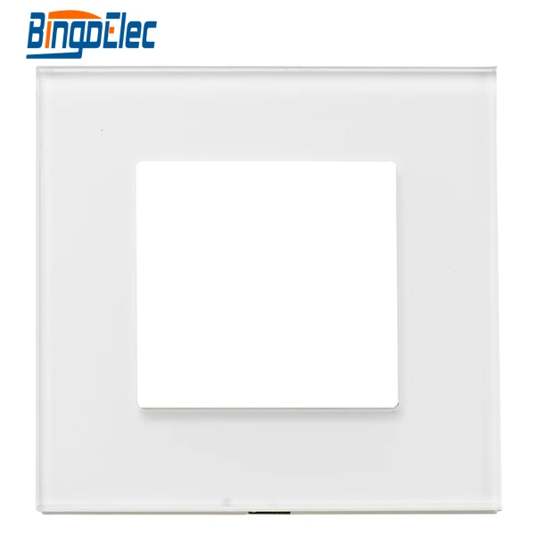 Three color Crystal Glass socket frame,86*86mm,EU /UKstandard,Single ...