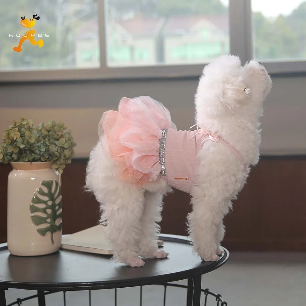 Vestido De Cachorro Elegante, De Verão, Colete De Tule Com Corsage ...