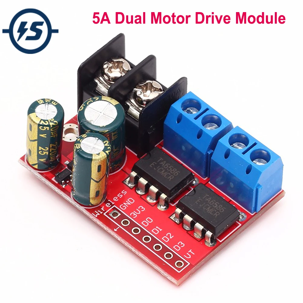 5A 3V 14V 듀얼 DC 모터 드라이브 모듈 더블 H 브리지, 슈퍼 L298N 5AD 원격 제어 전압 역방향 PWM 속도 ...