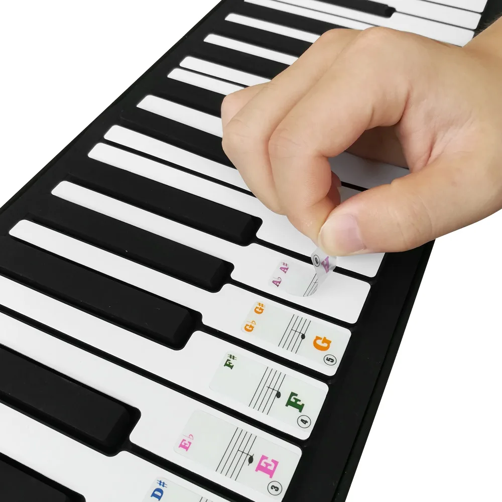 Removable Piano Stickers 61 Key Keyboard Stickers For Kids Beginners 