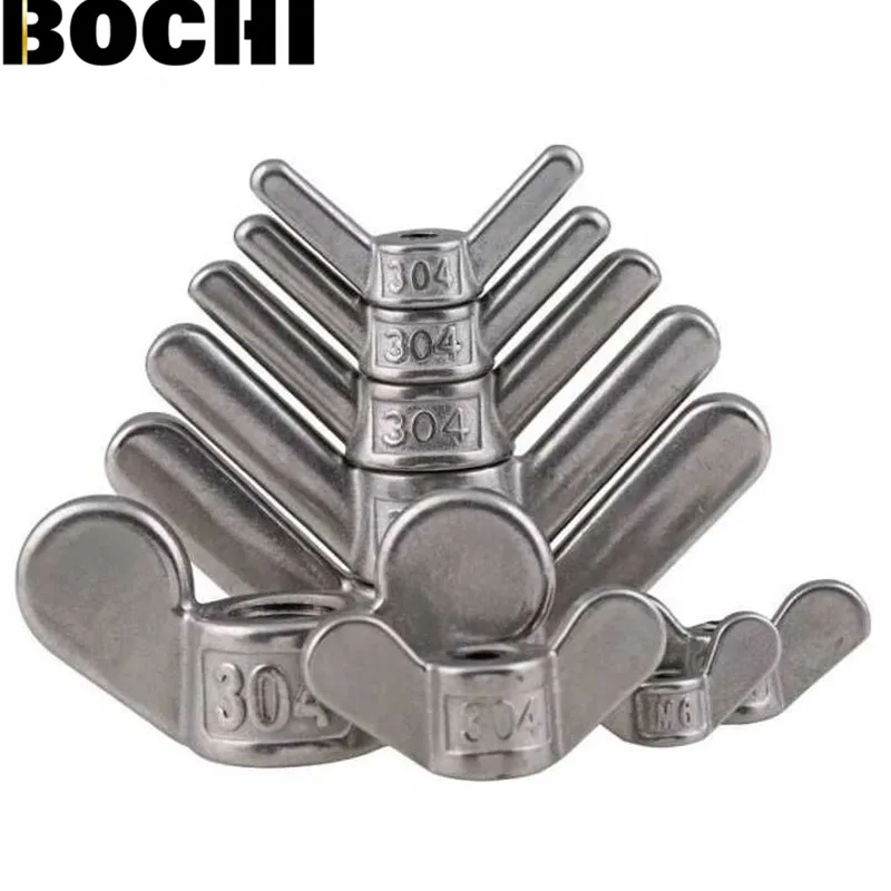 304 stainless steel special shaped hand screw nut big ear butterfly ...