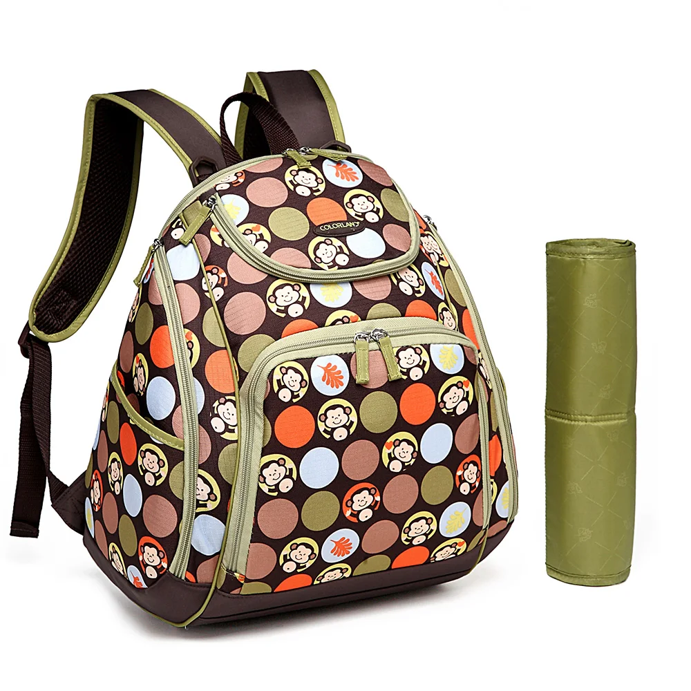 Cartoon Print Large Capacity Diaper Bag Backpack | semashow.com