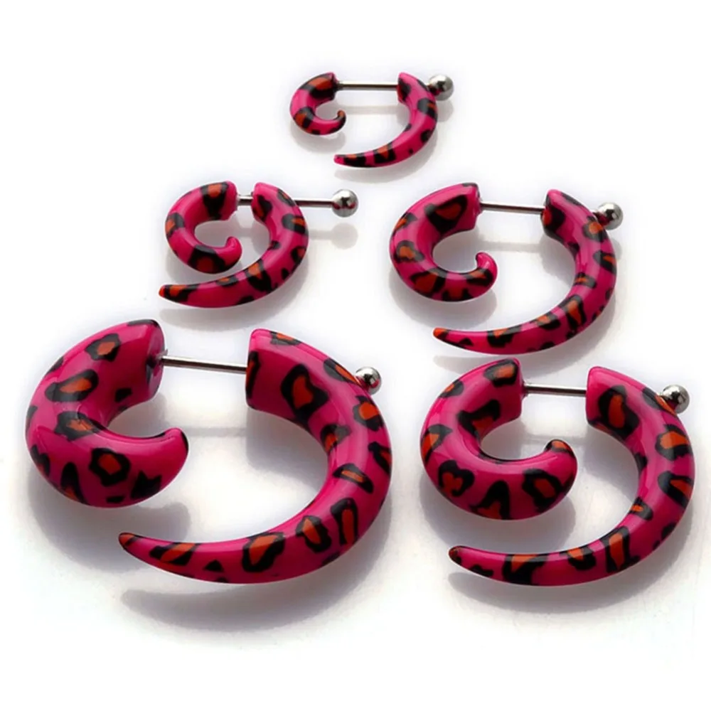 10pcs/lot Acrylic Creative Spiral Ear Plugs Piercing Tunnels Shaped ...