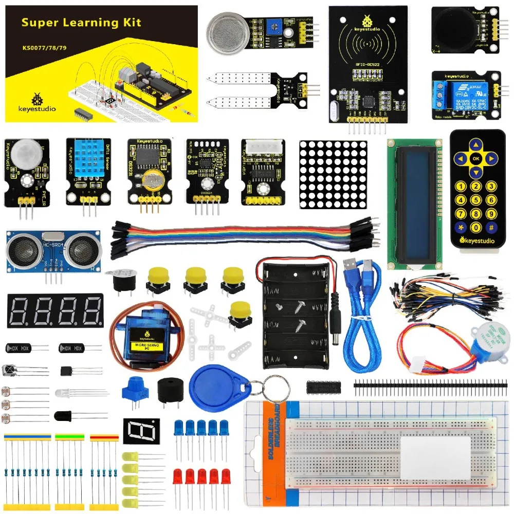 New Packing! Keyestudio Super Starter Learning Kit (NO UNOR3 Board) for ...