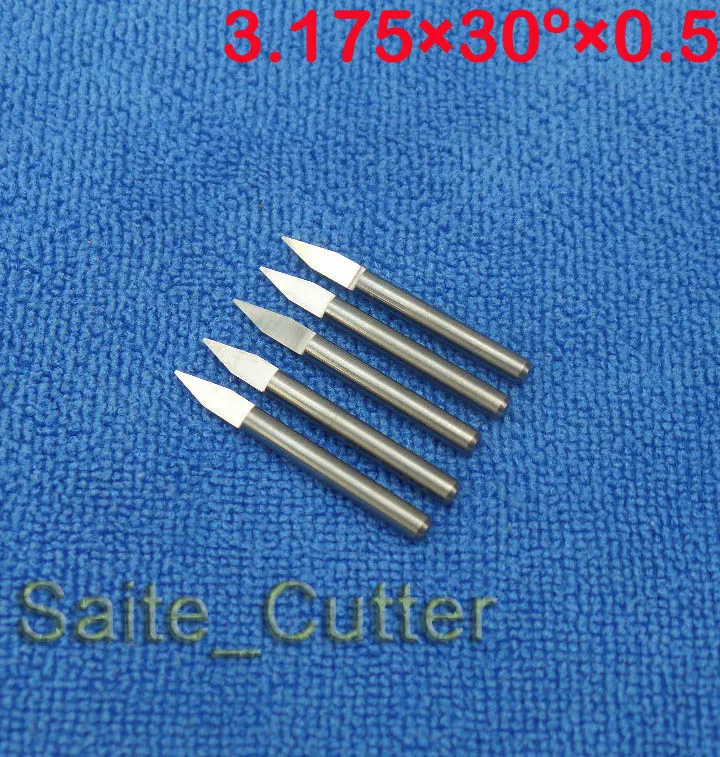 10 pcs 30 degree 0.5mm Carbide PCB Engraving Bits Flat Bottom CNC ...