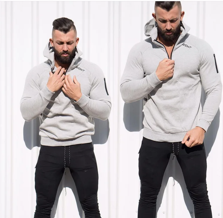 Buy New Men Gyms Hoodie Cotton Fitness Tops
