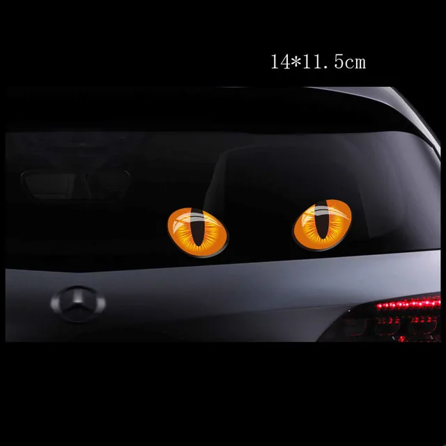 Car cat's eye Decals Cat Eye Reflection Body Rear Window Stickers Fit ...