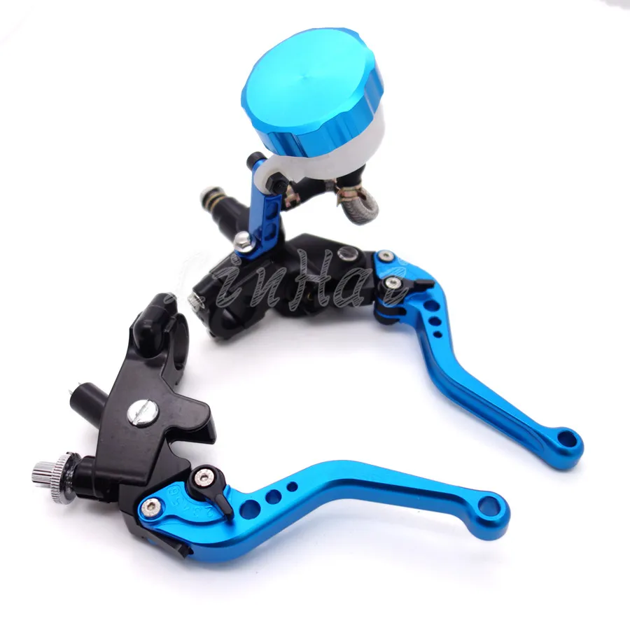 Motorcycle 7/8" 22mm Blue Universal Brake Clutch Master Cylinder Lever ...