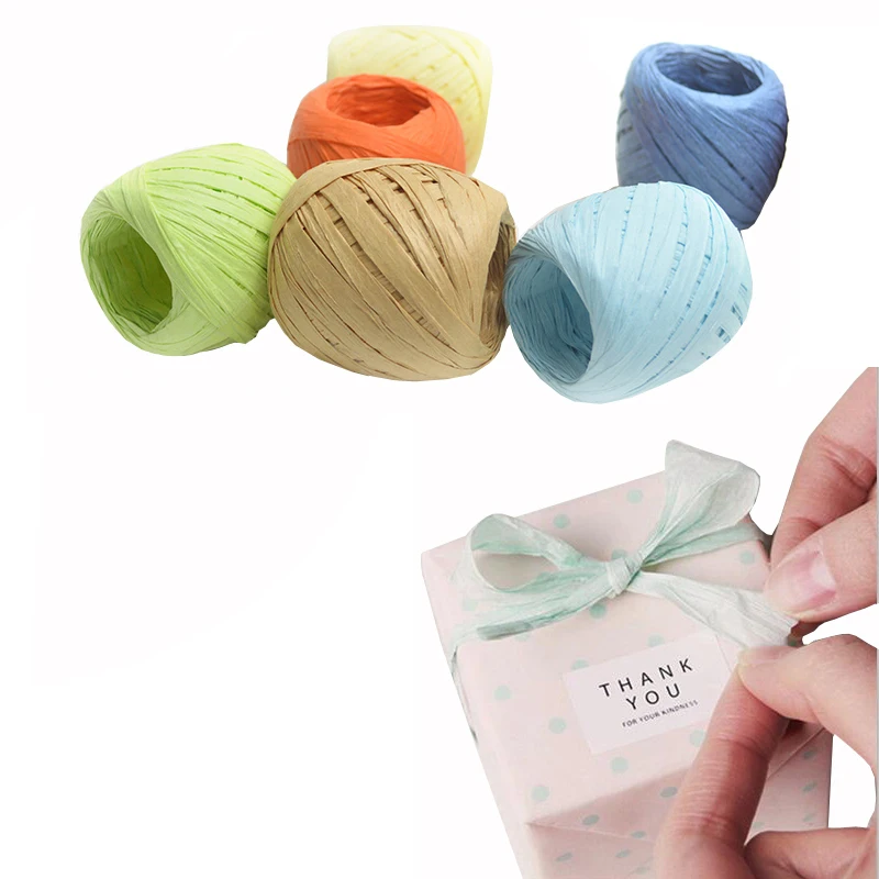 Paquete de 2 rollos de bolas de rafia hechas a mano para niños, paquete ...