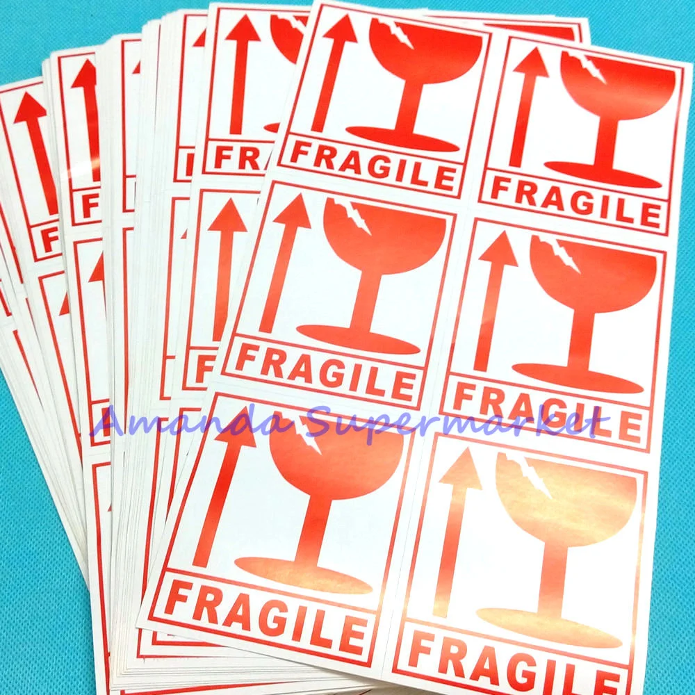 Fragile Warning Label Sticker Handle With Care Sticker 300pcs (50 ...