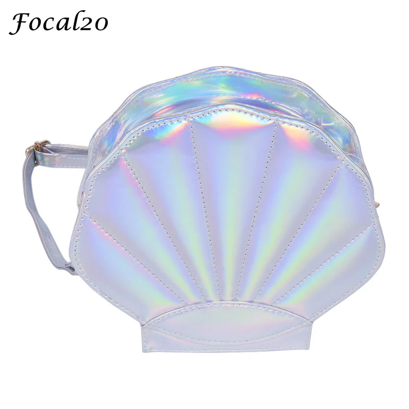 Focal20 Lolita Style Scallope Shell Shape Bag Holographic Crossbody ...